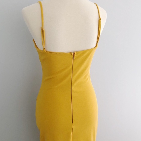 Hot Miami Styles | Dresses | Hot Miami Styles Mustard Yellow Gold ...